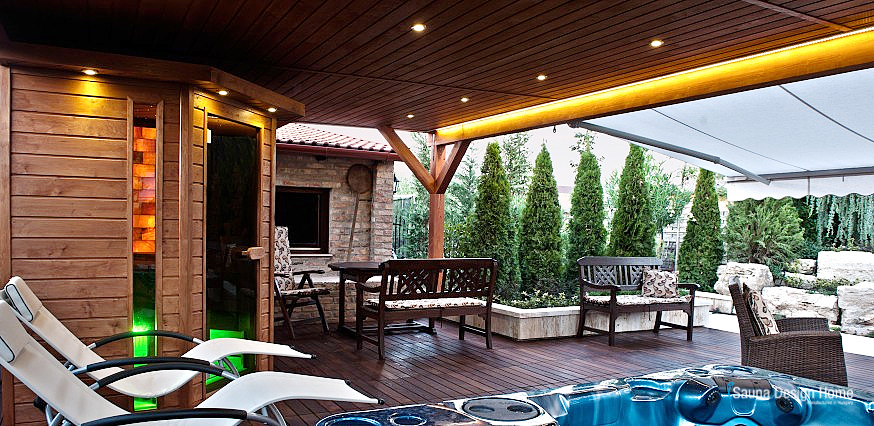 Wellness Terrasse mit exklusive Sauna-Ideen